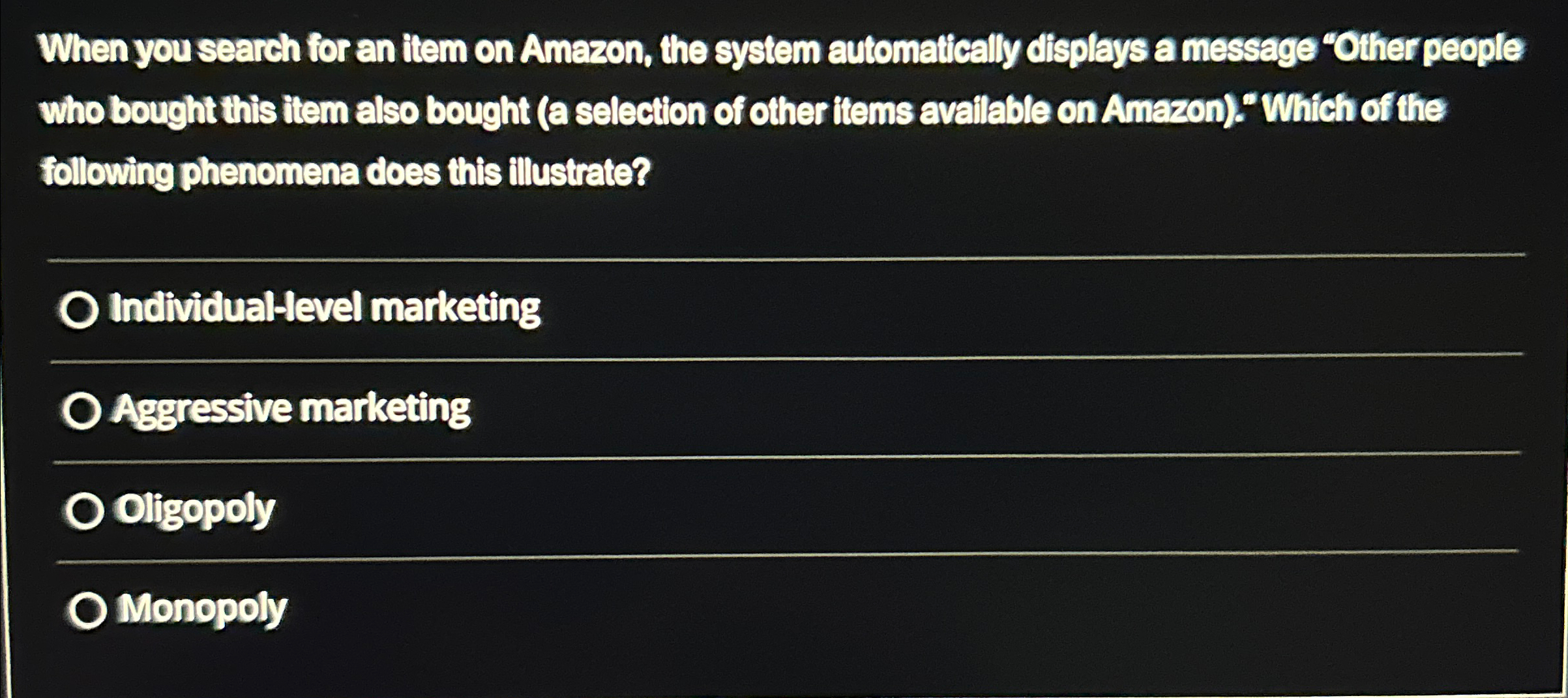 Solved When you search for an item on Amazon, the system | Chegg.com