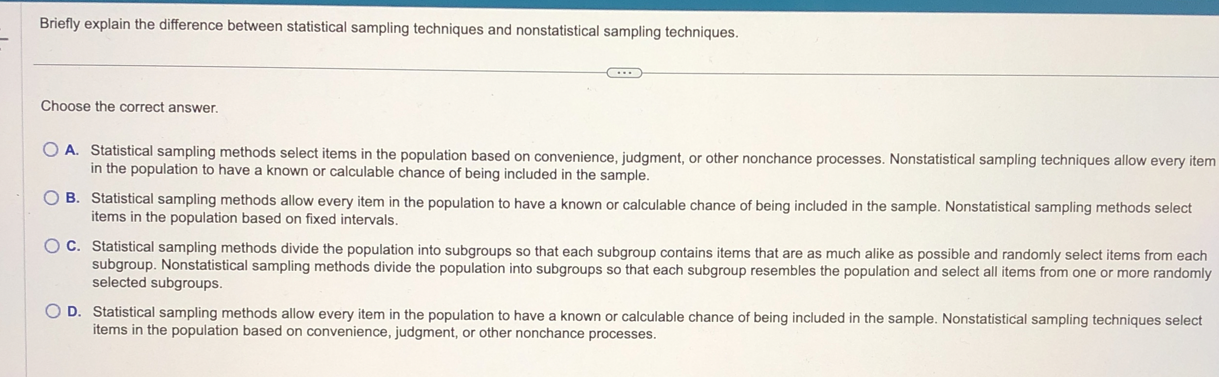 Solved Briefly explain the difference between statistical | Chegg.com