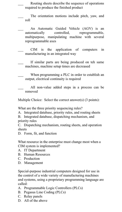 Solved Routing sheets describe the sequence of operations | Chegg.com