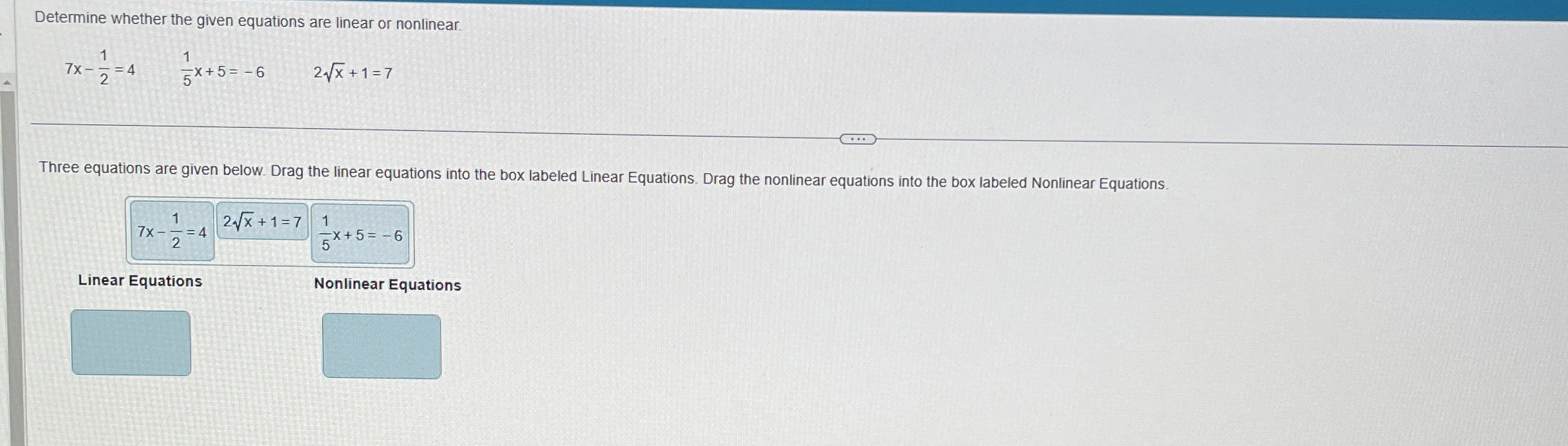 Solved Determine whether the given equations are linear or | Chegg.com