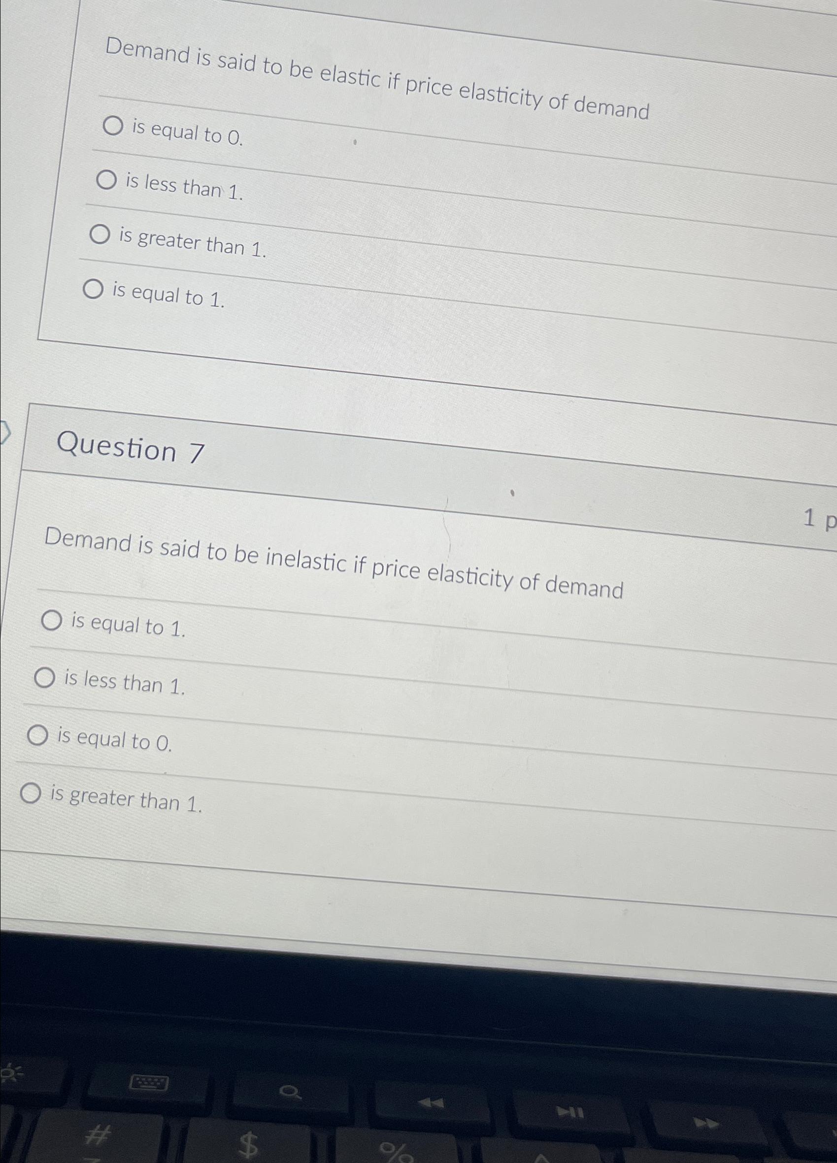 Solved Demand is said to be elastic if price elasticity of | Chegg.com
