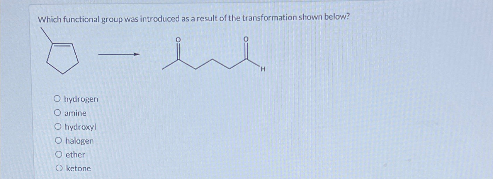 Solved Which functional group was introduced as a result of | Chegg.com
