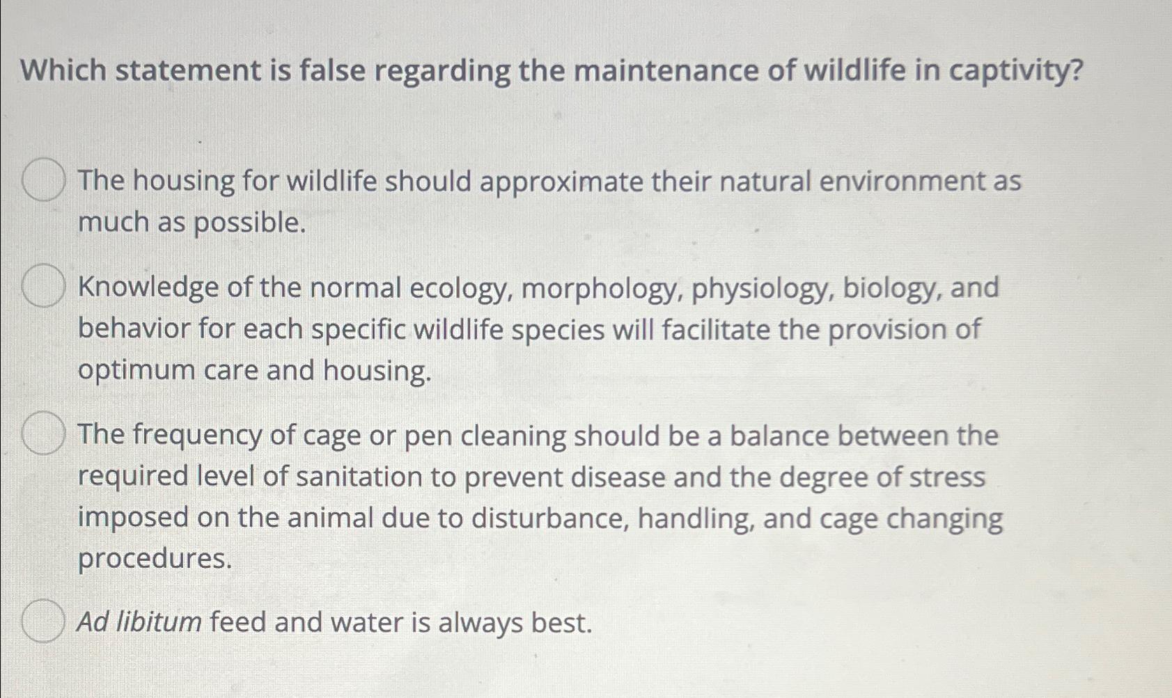 Solved Which statement is false regarding the maintenance of | Chegg.com