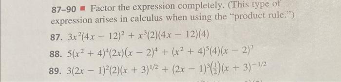 Solved Just number 89. Factor the expression completely. How | Chegg.com