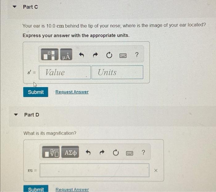 Solved Examining your image in a convex mirror whose radius | Chegg.com