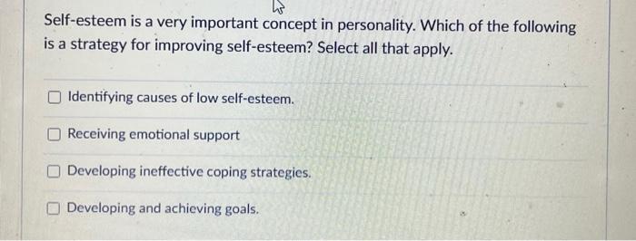 Solved Personality: (select all that apply) changes most | Chegg.com