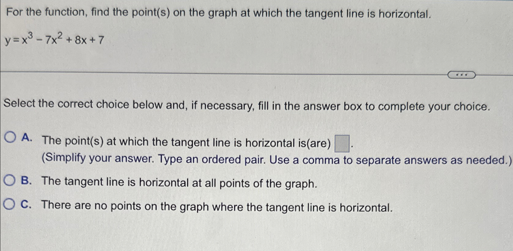 Solved For the function, find the point(s) ﻿on the graph at | Chegg.com
