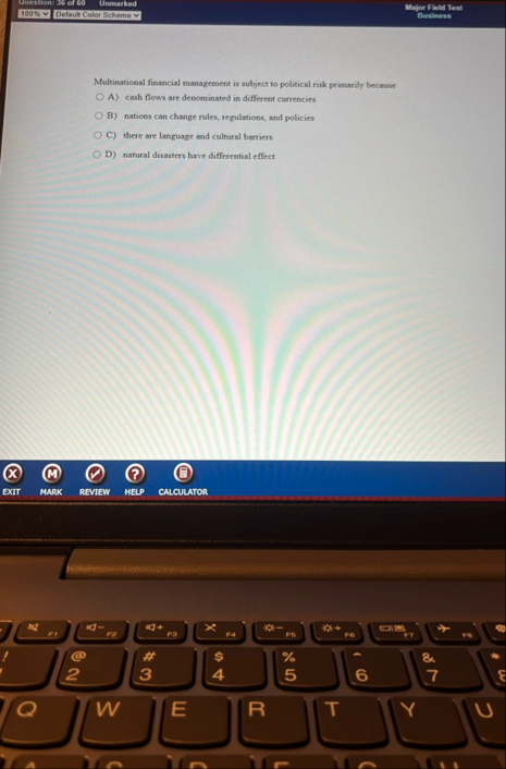 Solved 100%UnmankedDefault Color Scheme *Malor Finla | Chegg.com