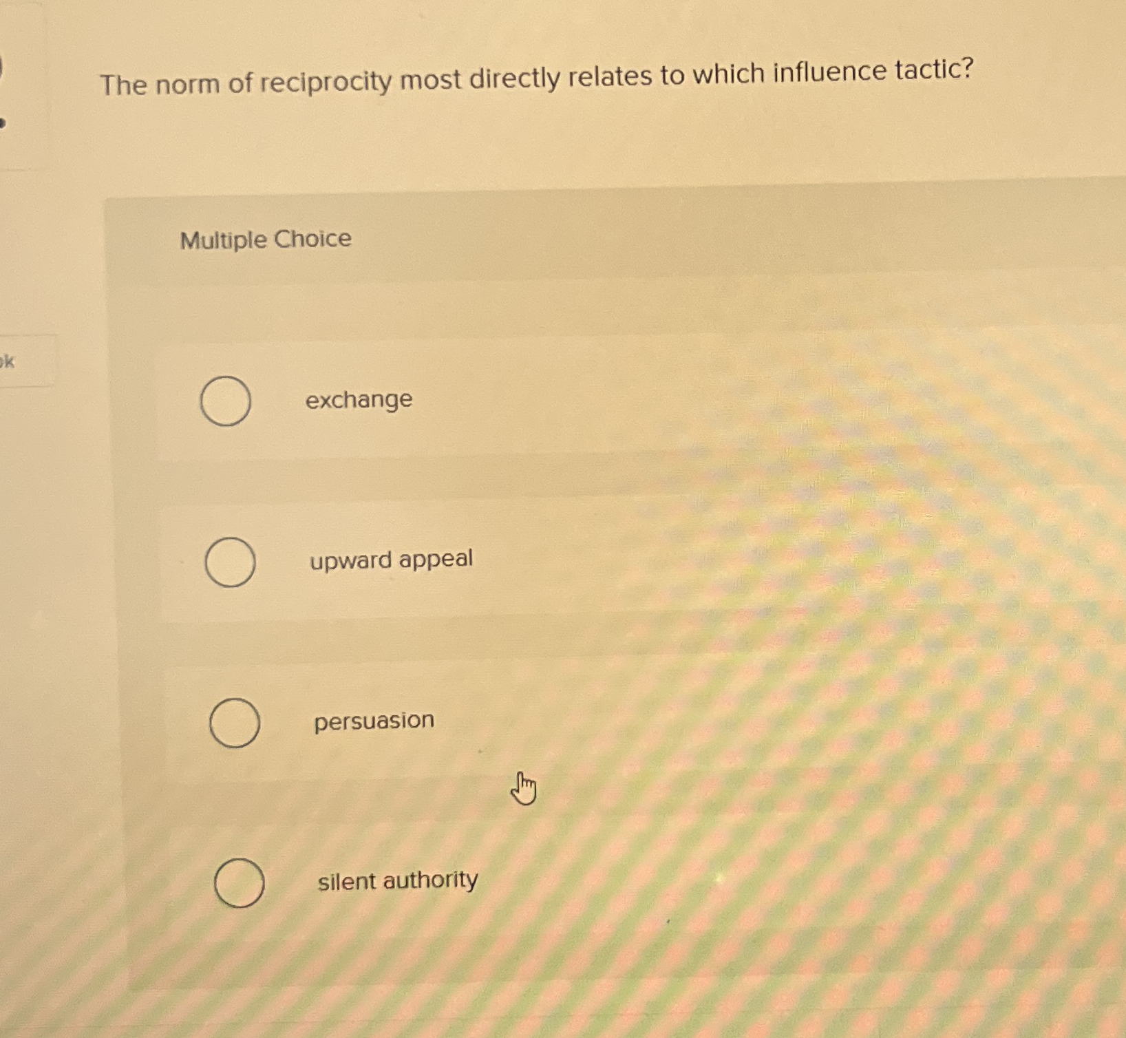 Solved The norm of reciprocity most directly relates to | Chegg.com