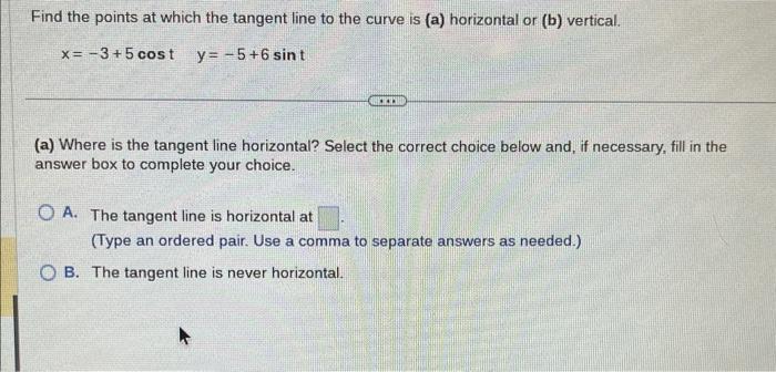 Solved Find the points at which the tangent line to the | Chegg.com
