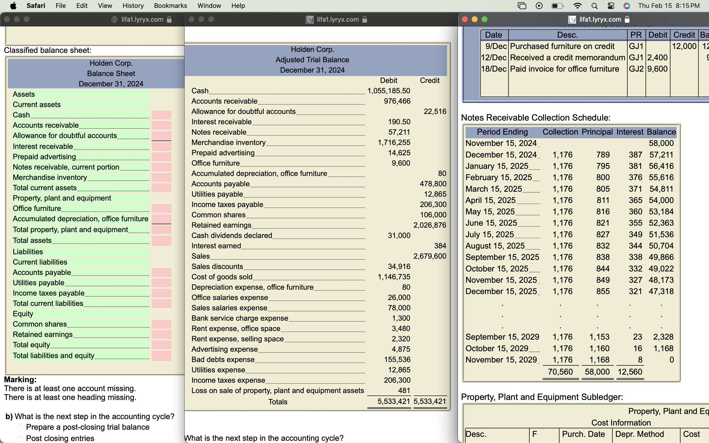 Solved can you please create a balance sheet with headers | Chegg.com