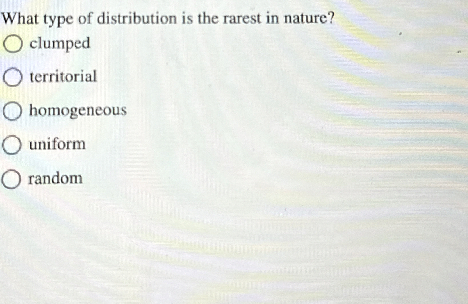 Solved What type of distribution is the rarest in | Chegg.com