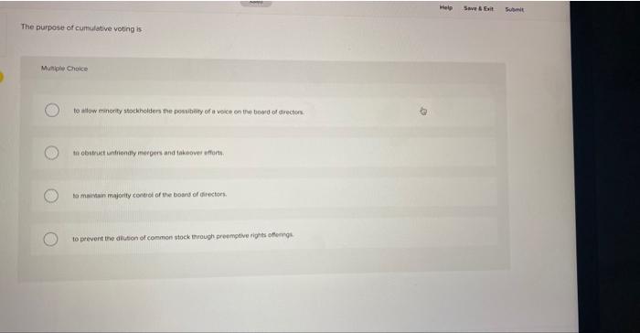 Solved A Rights Offering Mutiple Choice Gives The Firm A