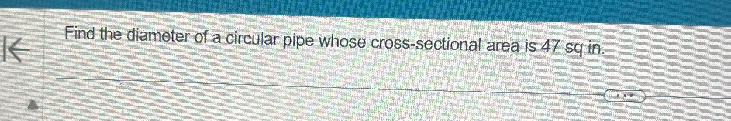 Solved Find the diameter of a circular pipe whose | Chegg.com