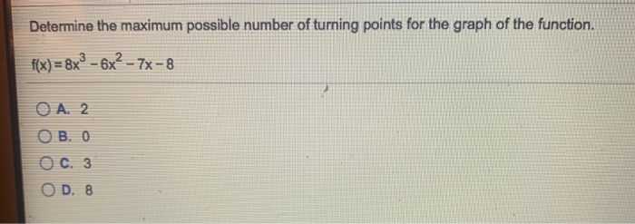 Solved Determine the maximum possible number of turning | Chegg.com