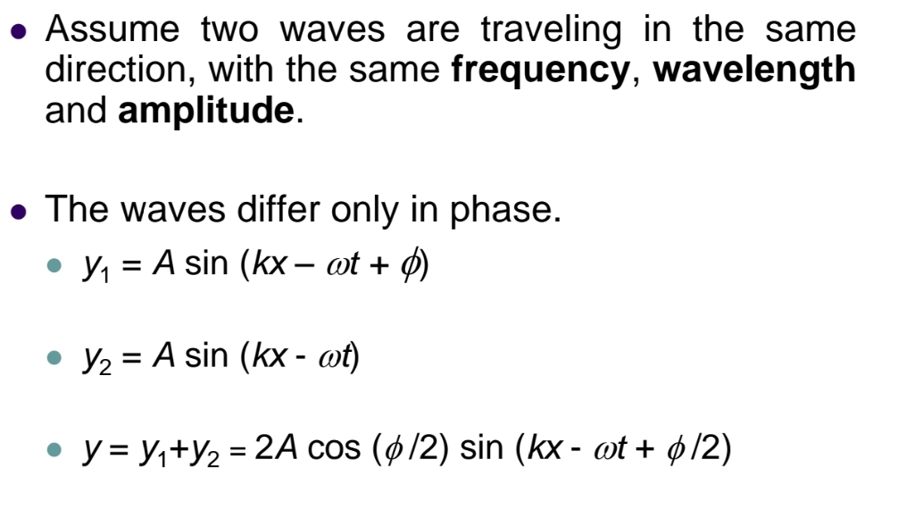 Solved Assume two waves are traveling in the same direction, | Chegg.com