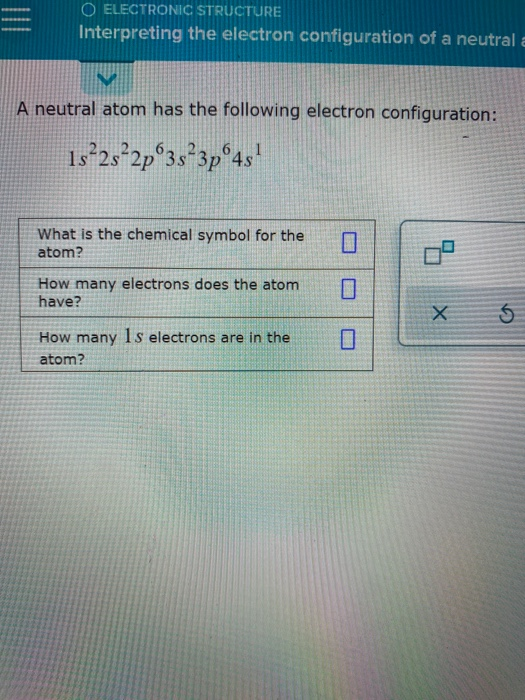 Solved O ELECTRONIC STRUCTURE Interpreting the electron | Chegg.com