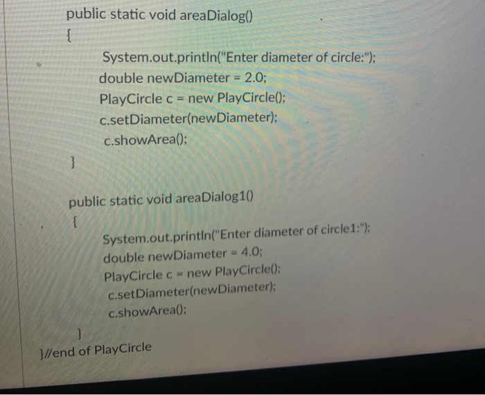 Solved What will the following code print? public class | Chegg.com
