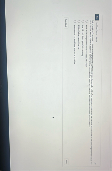 Solved 75Multiple Choice 1 ﻿pointIn the modern framework of | Chegg.com