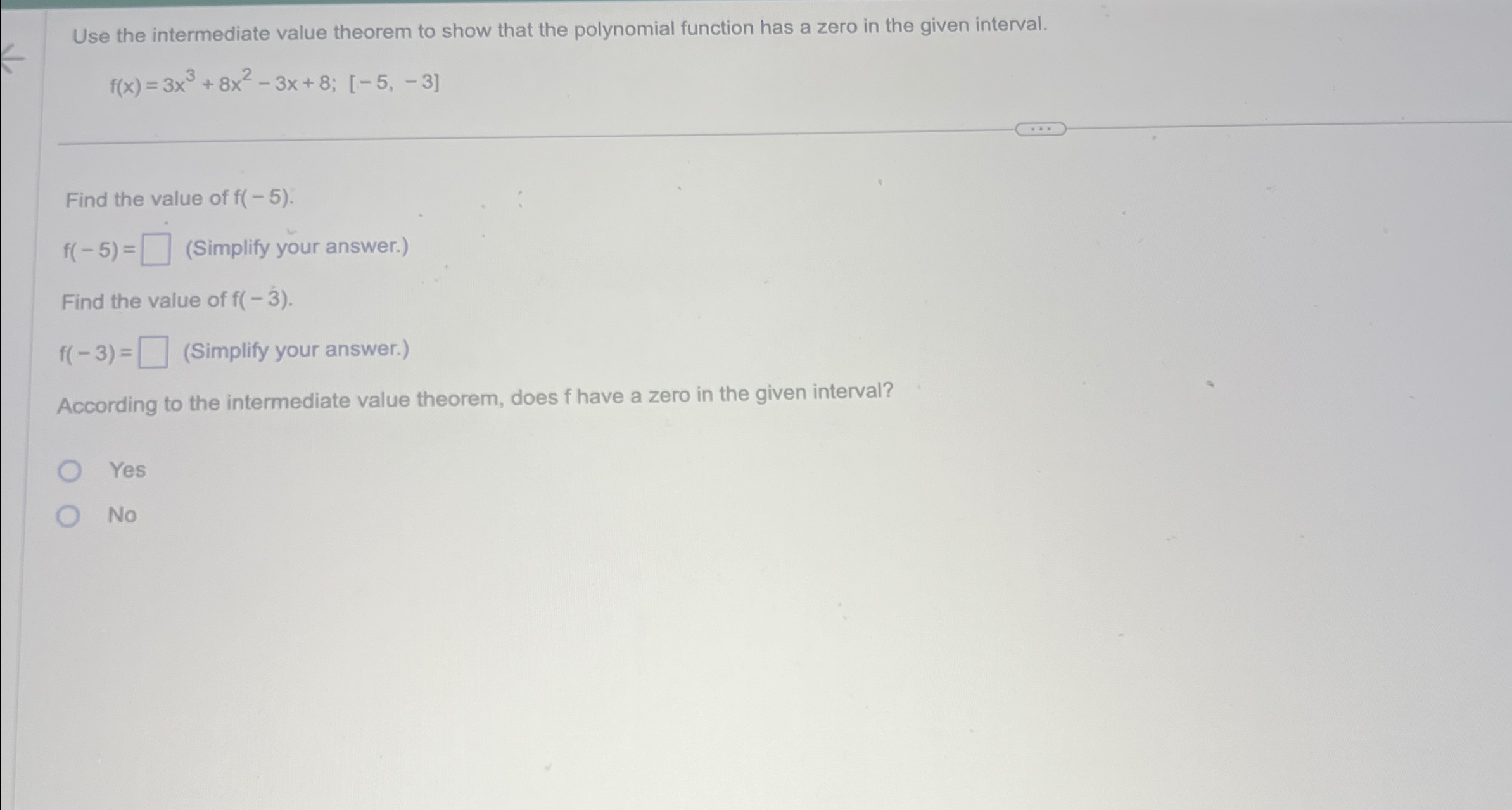 Solved Use The Intermediate Value Theorem To Show That The
