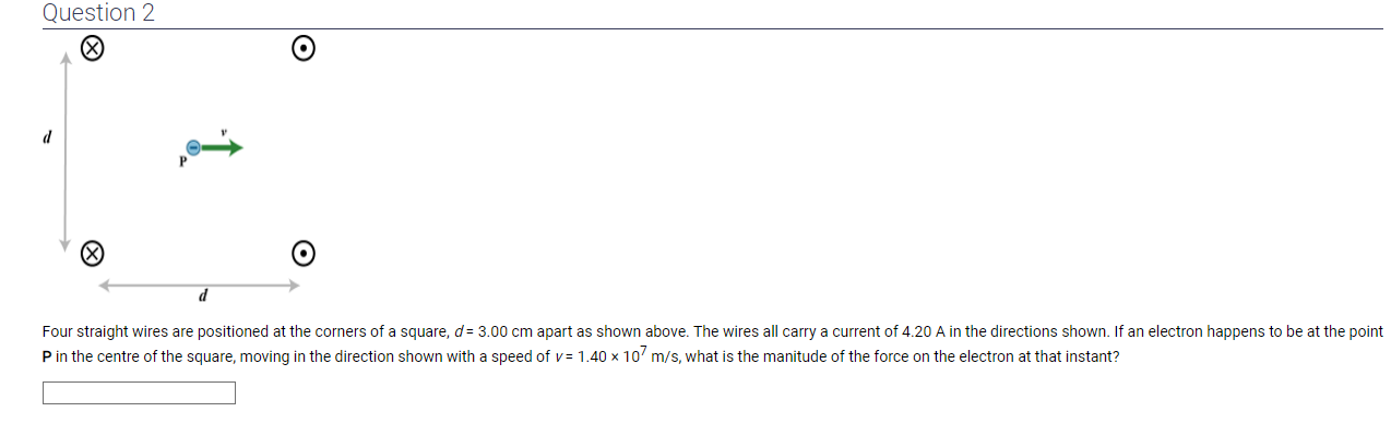 Solved Four straight wires are positioned at the corners of | Chegg.com