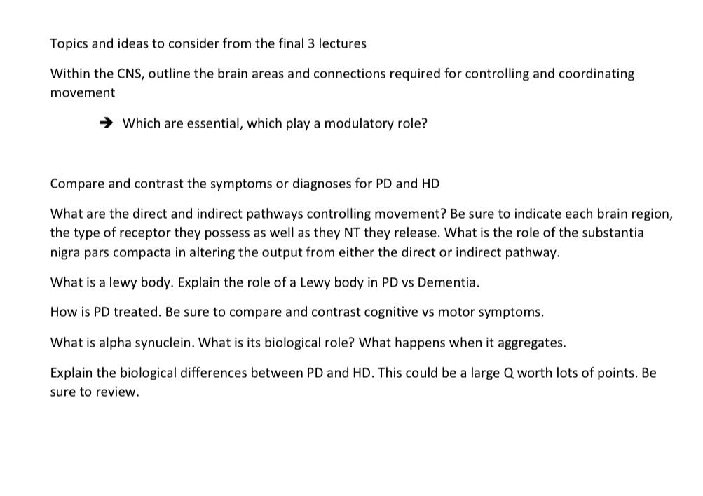 Solved Topics and ideas to consider from the final 3 | Chegg.com