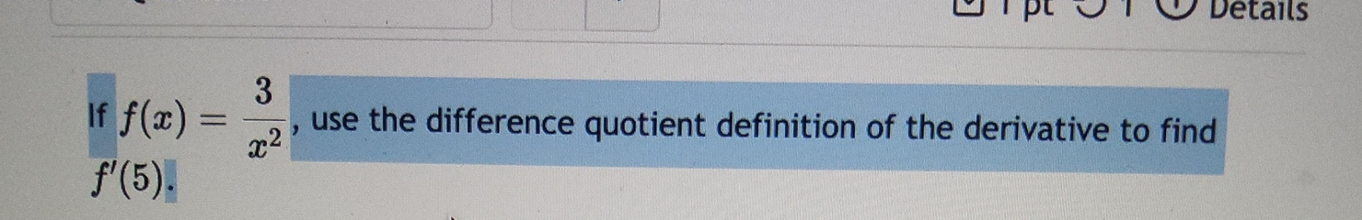 Solved If f(x)=3x2, ﻿use the difference quotient definition | Chegg.com