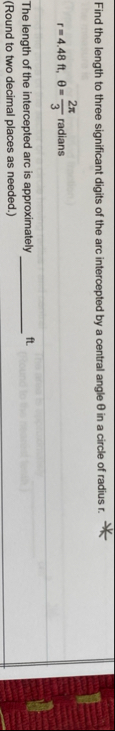 Solved Find the length to three significant digits of the | Chegg.com