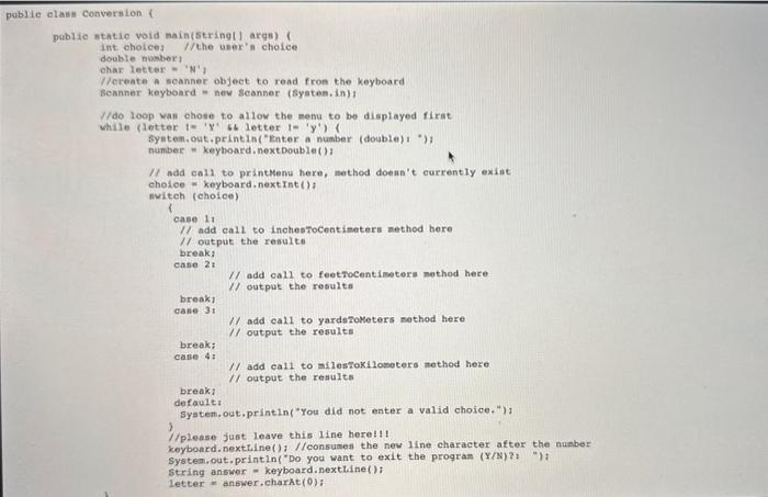 Solved Write A Conversion Program That Prompts The User For 