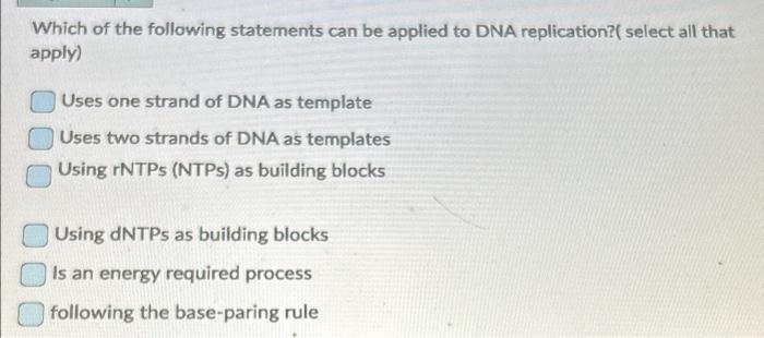 Solved Which of the following statements can be applied to | Chegg.com
