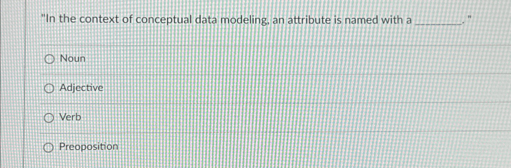 Solved "In the context of conceptual data modeling, an | Chegg.com