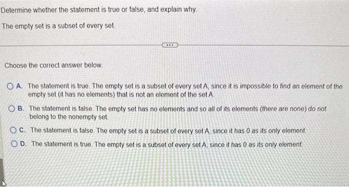 Solved Determine whether the statement is true or false, and | Chegg.com