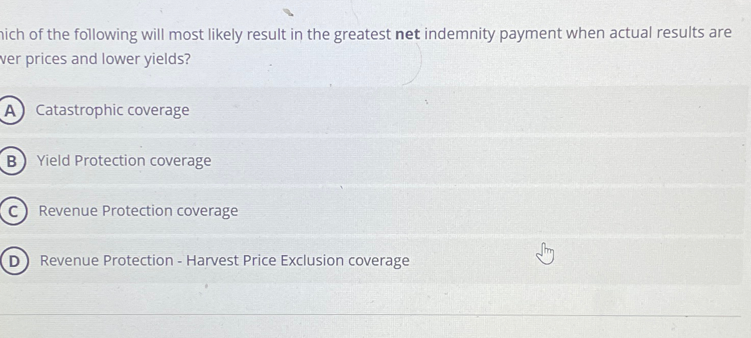 Solved nich of the following will most likely result in the | Chegg.com