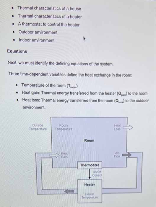 BACKGROUND In Lab 2, you modeled a thermostat control | Chegg.com
