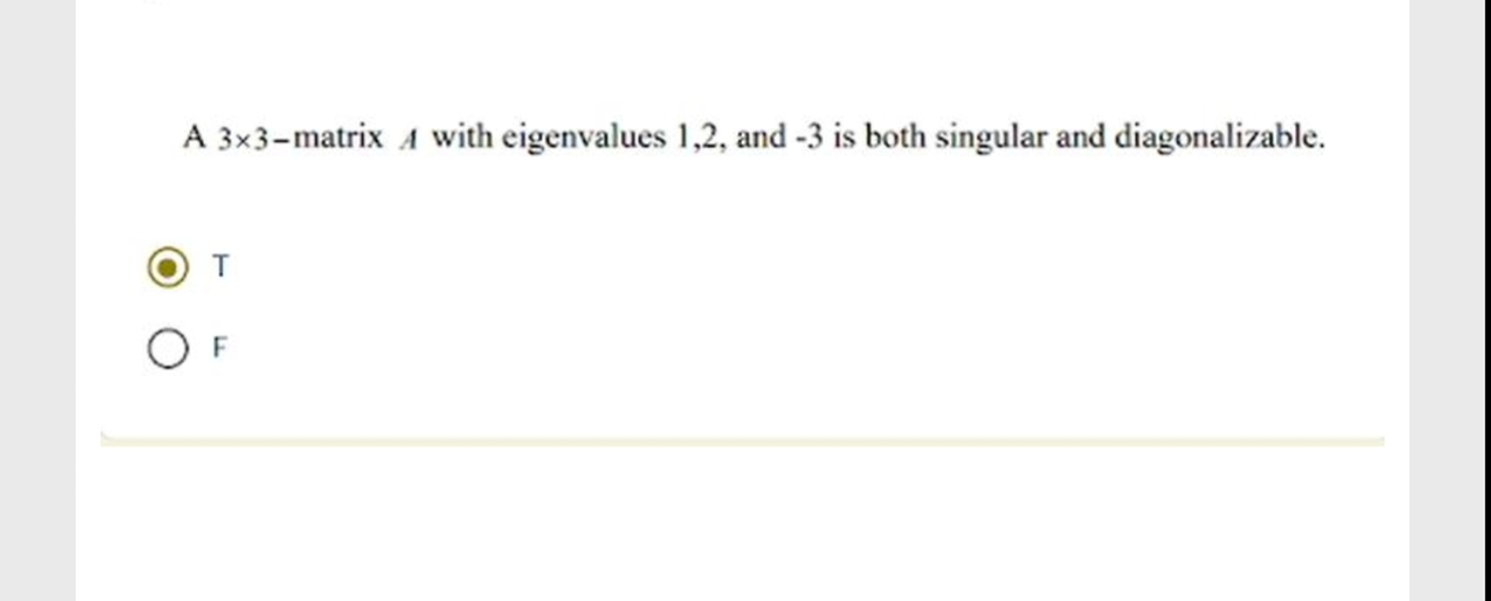 Solved A 3×3 ﻿matrix A With Eigenvalues 1 2 ﻿and 3 ﻿is