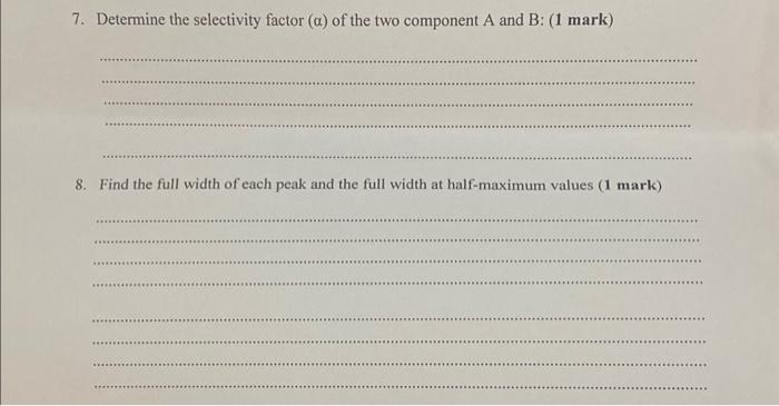 Solved A chromatogram of two-component on a 20 cm packed LC | Chegg.com