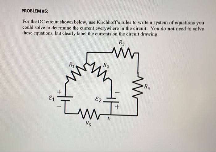 Solved For the DC circuit shown below, use Kirchhoff's rules | Chegg.com