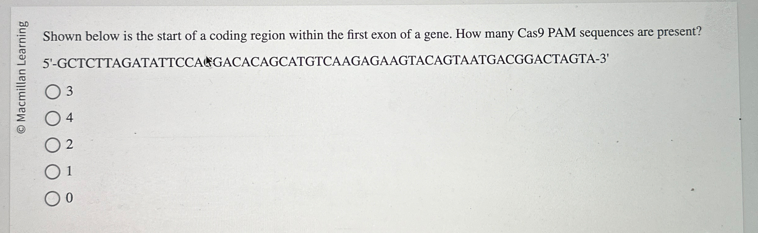 Solved Shown below is the start of a coding region within | Chegg.com