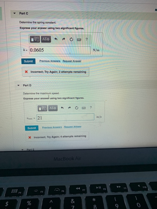 Solved Problem 14.19 The position of a 55 g oscillating mass | Chegg.com