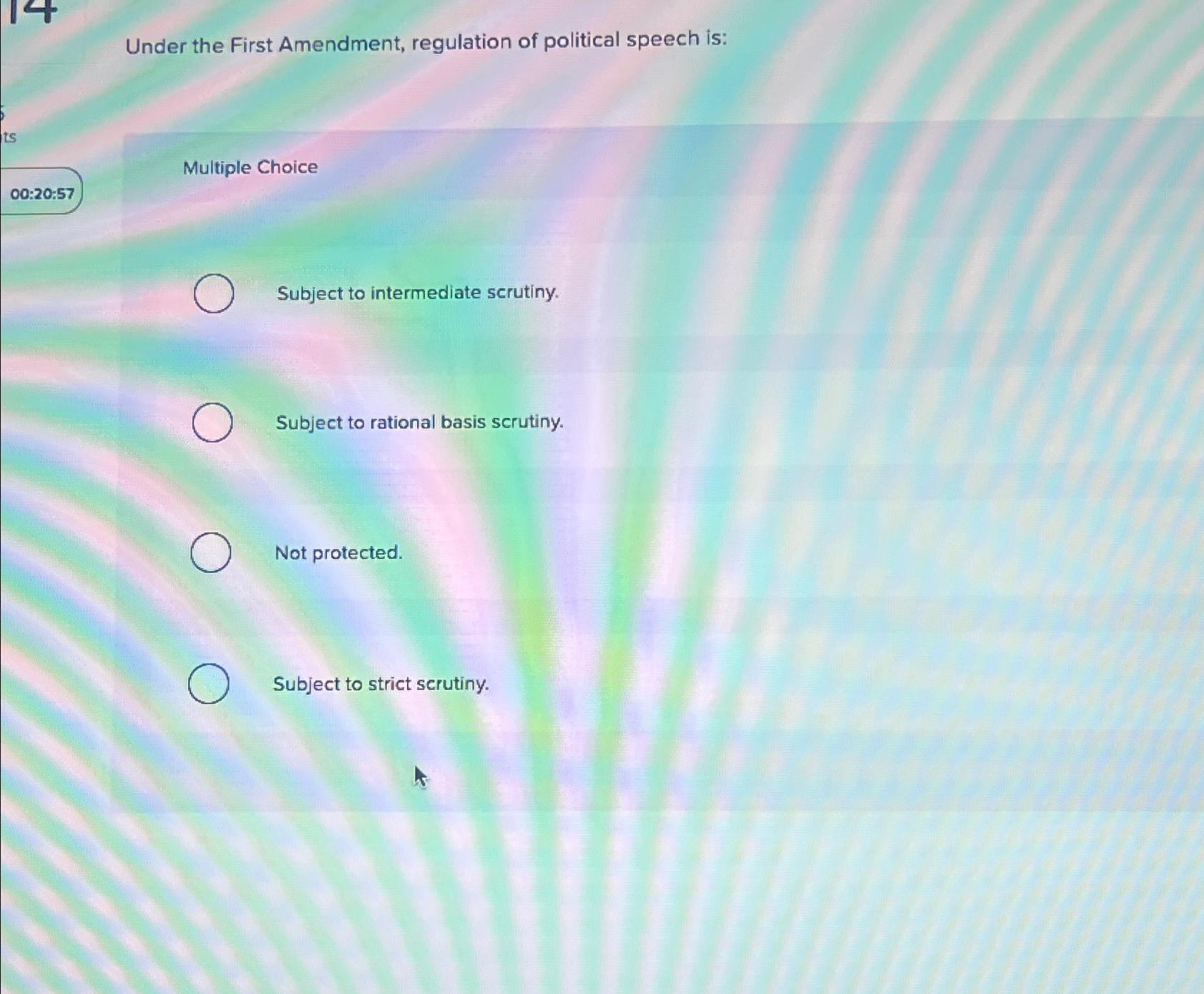 Solved Under the First Amendment, regulation of political | Chegg.com