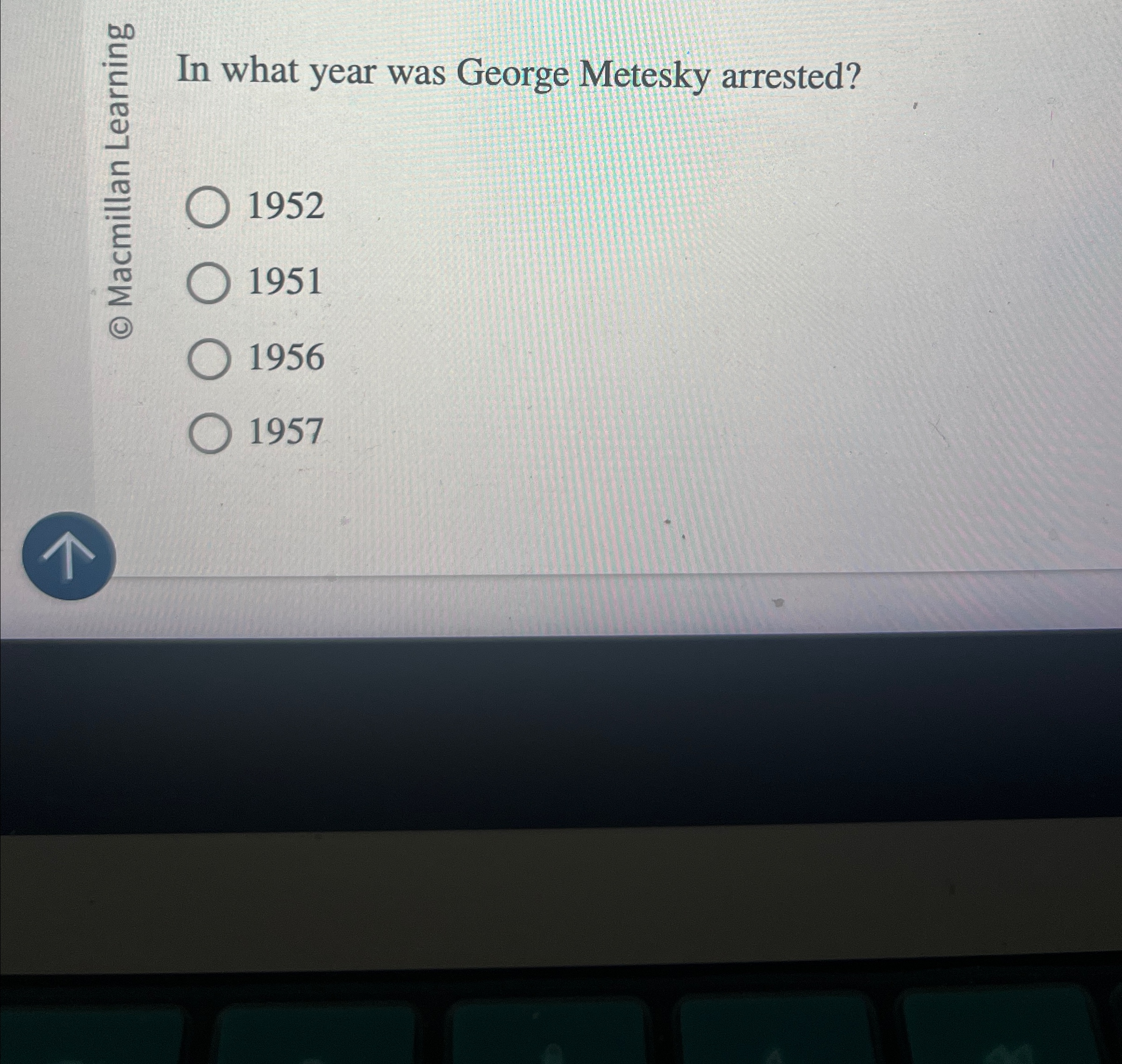 Solved In what year was George Metesky | Chegg.com