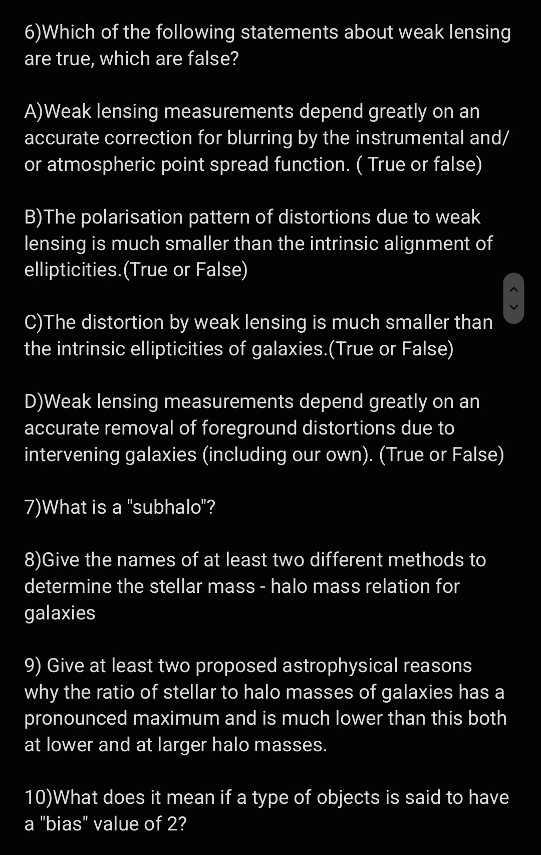 Solved Which of the following statements about weak lensing | Chegg.com
