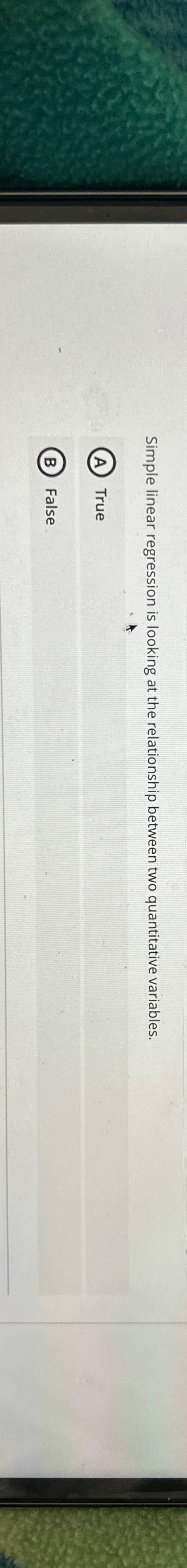 Solved Simple linear regression is looking at the | Chegg.com
