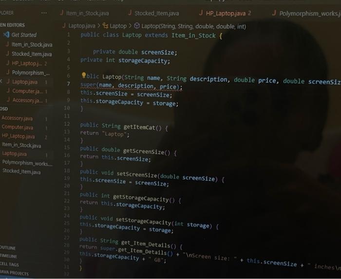 J Laptopjava > \& & Laptop >. S Laptop(String, | Chegg.com