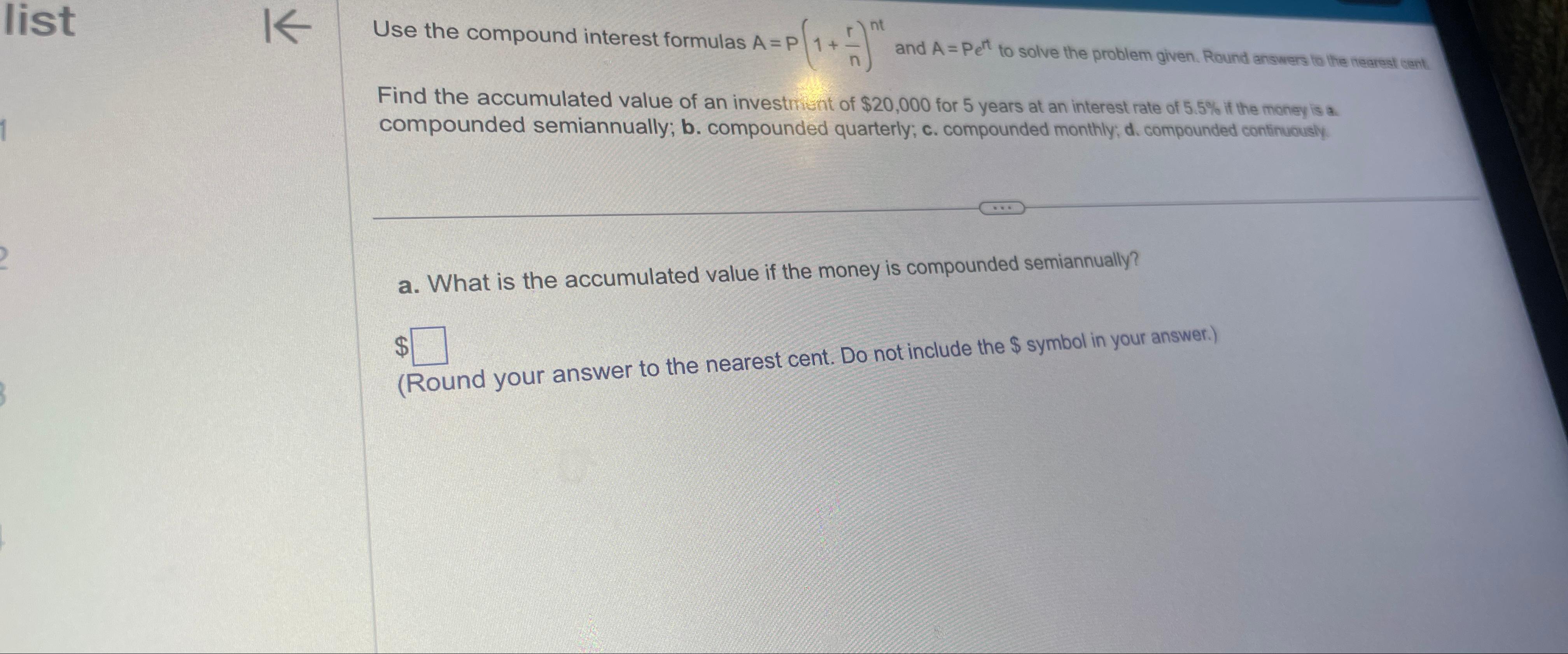 Solved Use the compound interest formulas A=P(1+rn)nt ﻿and | Chegg.com