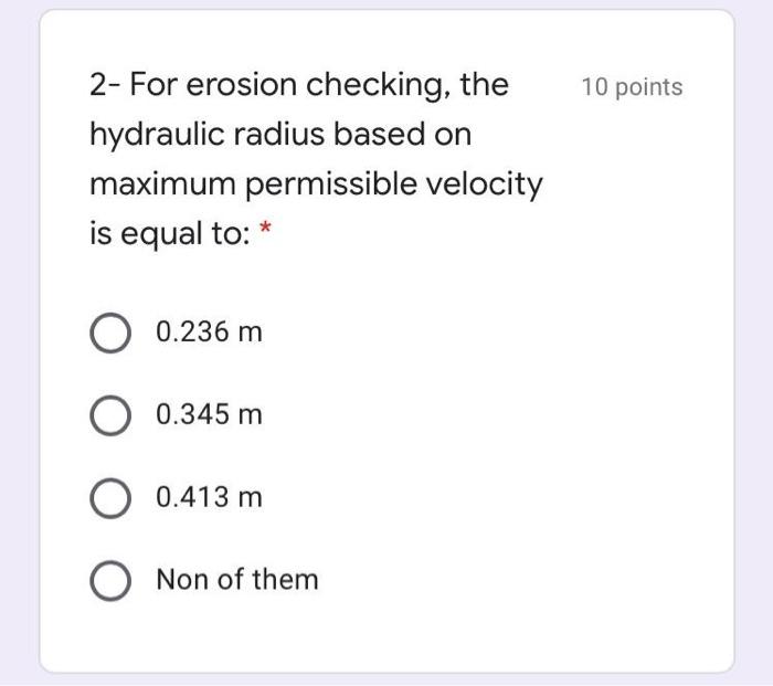 Solved Q.2. To design a triangular grass-lined channel that | Chegg.com