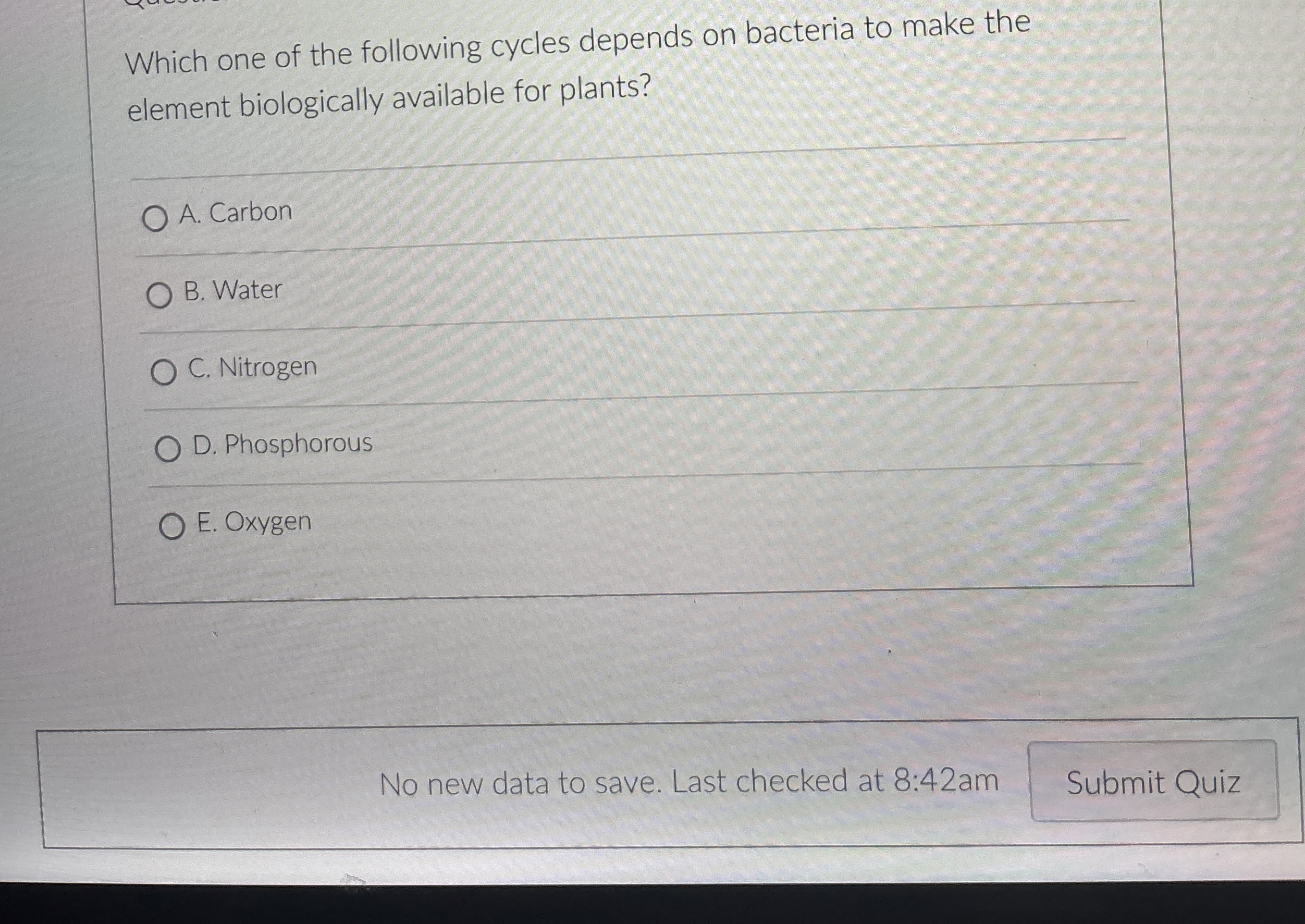 Solved Which one of the following cycles depends on bacteria | Chegg.com