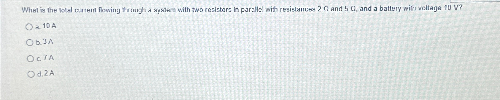Solved What is the total current flowing through a system | Chegg.com