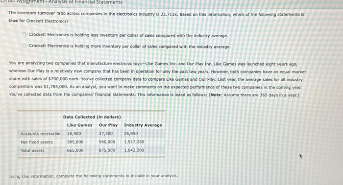 Solved 3. Asset management ratios Asset management ratios | Chegg.com