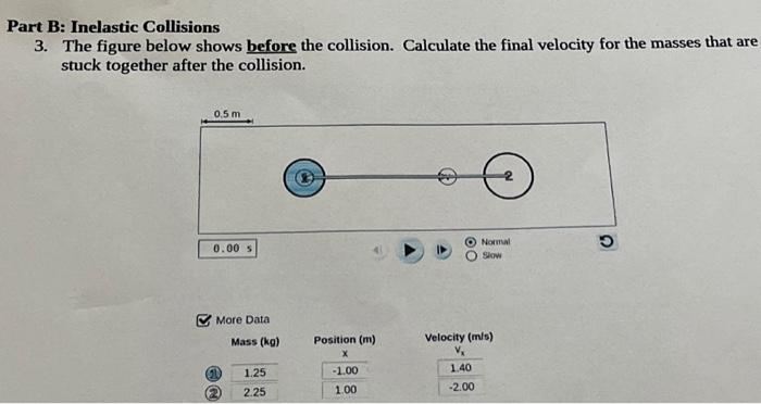 Solved The figure below shows before the collision. | Chegg.com